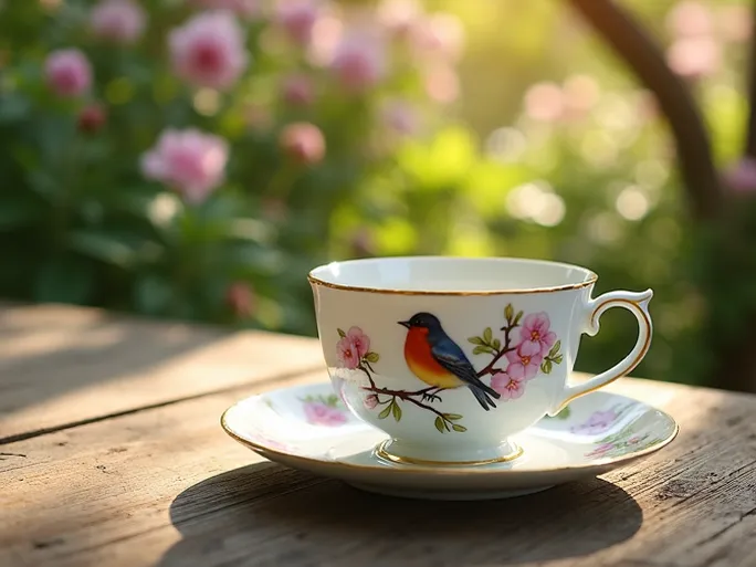 Edward Lear Bone China Cup Merges Art and Tea in Victorian Style