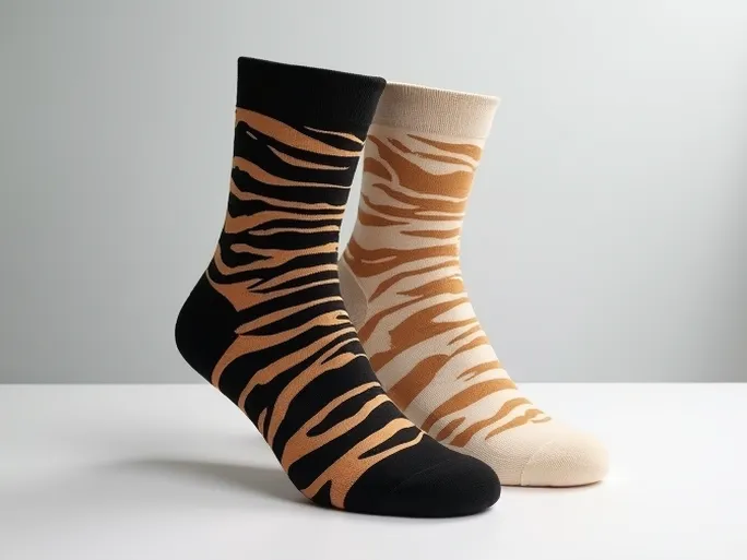 Bonne Maison Launches Tigerstriped Socks Merging Comfort and Style