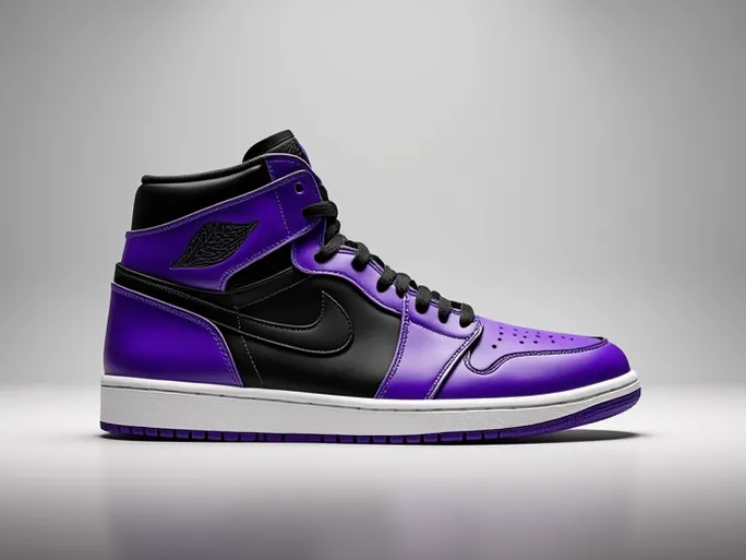 Air Jordan 1 Mid SE Debuts black Purple Toe Colorway