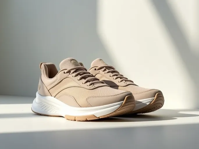 Lining Launches Premium oatmeal Khaki Performance Sneakers