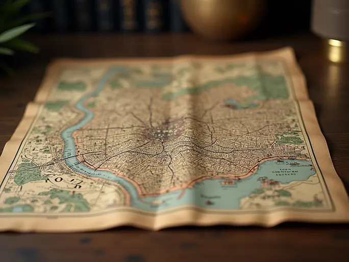 Victorian London Map by Edward Stanford Recreated on Fabric