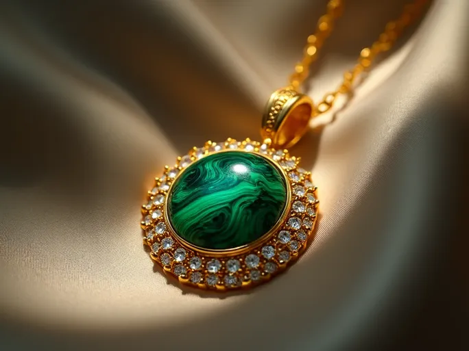 Xiangkou Debuts 18K Gold Malachite Pendant Necklace