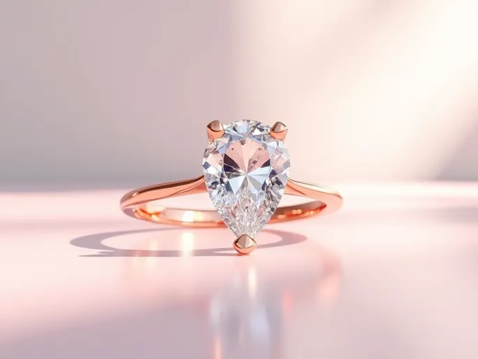Zocai Launches Rose Gold Pearshaped Diamond Ring with Exclusive Services