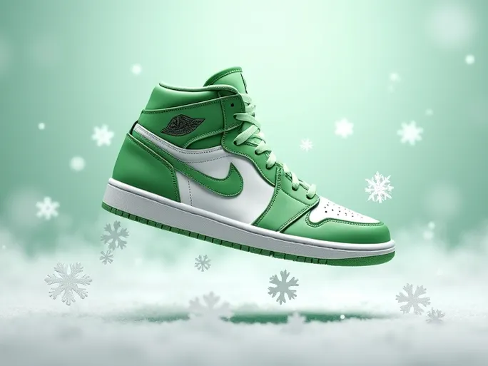 Air Jordan 1 Mid christmas Snowflake Apple Green Release Announced