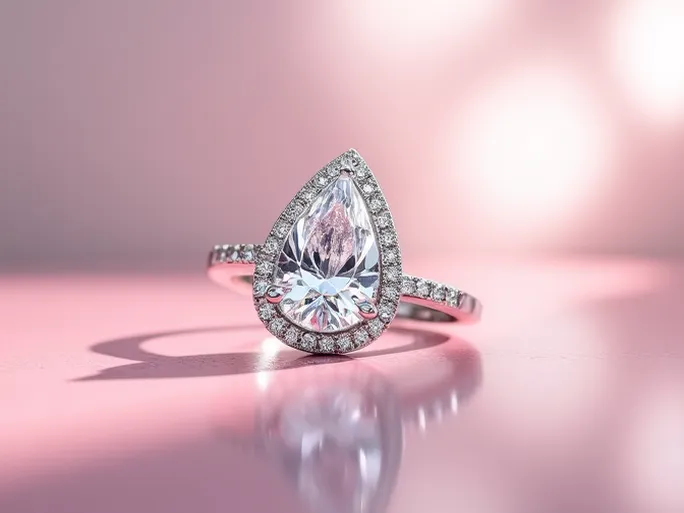 Zocai Launches 18K White Gold Teardrop Diamond Ring