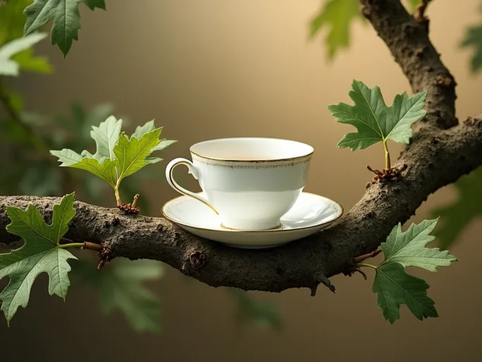 VA Museums Dearle Oak Bone China Cup Blends Art and Utility