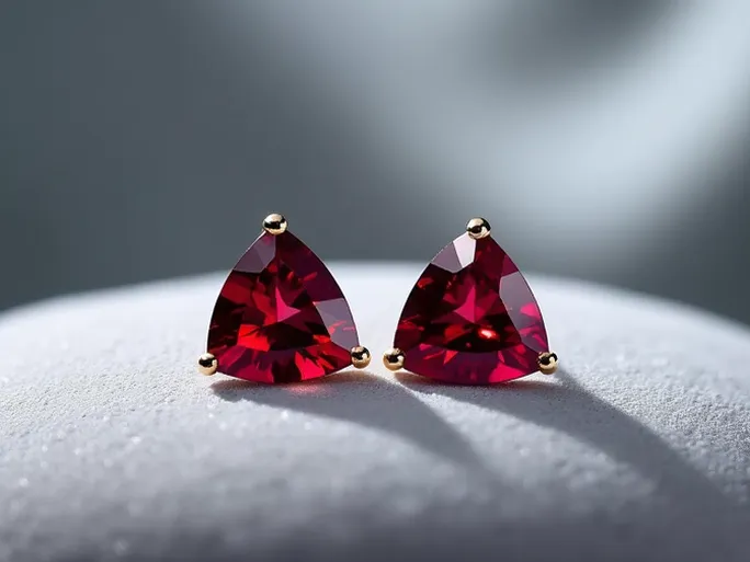 Designer Mounir Launches Elegant Garnet Triangle Earrings