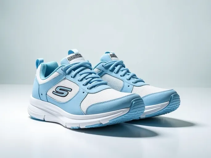 Skechers Launches Lightweight Blue and White Sneakers