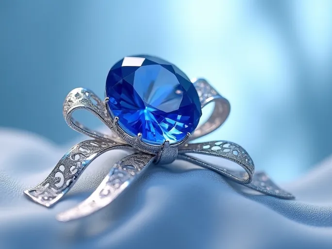 Dali Hehe Debuts Cornflower Blue Sapphire Bow Necklace