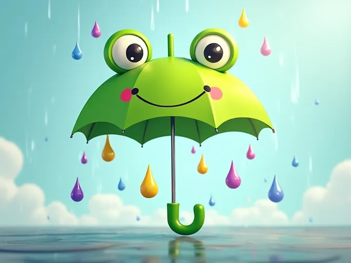 Kids Frog Umbrella Combines Playfulness with Rain Protection