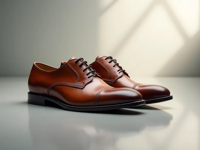 Okon Launches Classic Brown Leather Derby Shoes