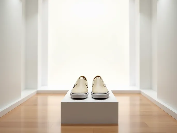 Vans Moma Release Cream Slipons for Kids