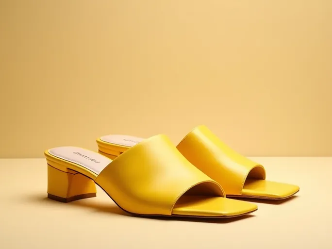 Aokang Launches Bright Yellow Leather Sandals for Summer