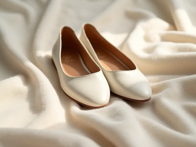 Loewes Oat White Ballerinas Blend Comfort and Elegance