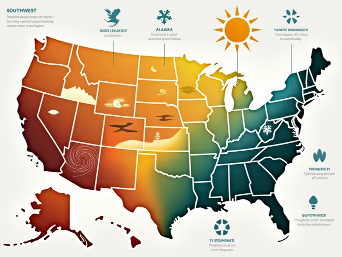 US Climate Diversity From Midnight Sun to Hurricanes