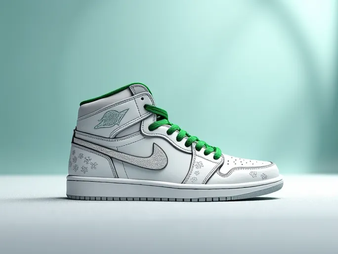 Air Jordan 1 Mid christmas Snowflake Sneakers Debut Festive Design