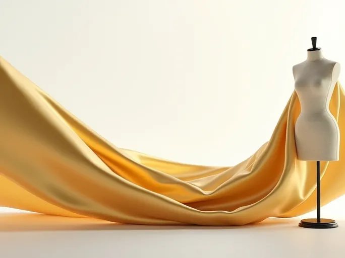 Luxury Acetategold Satin Fabric Launches for Designers