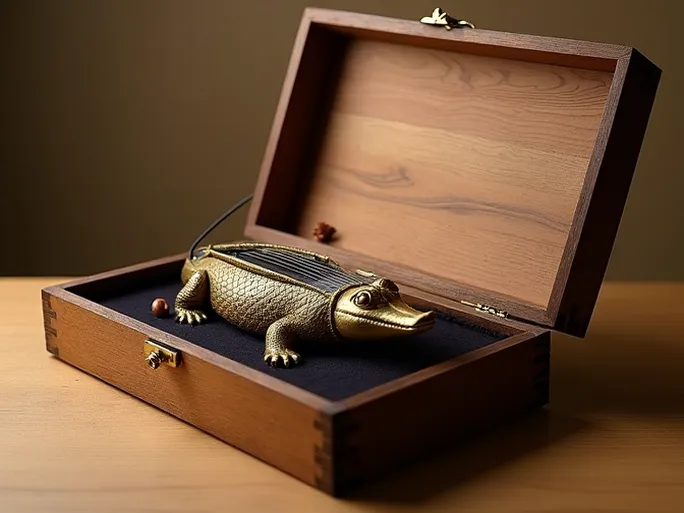 Custom Packaging Safeguards Rare Burmese Crocodile Zither