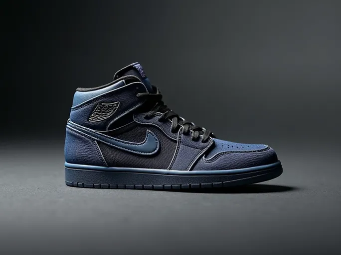 Air Jordan 1 Mid black Denim Revamps Classic Sneaker