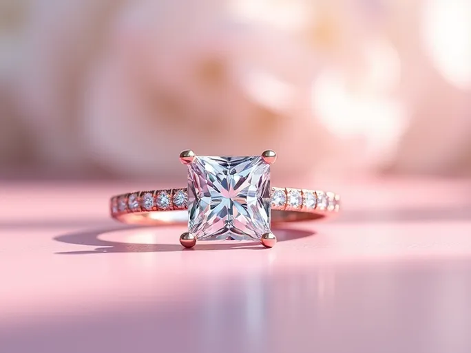 Zocai Unveils 18K Gold Princess Cut Diamond Ring