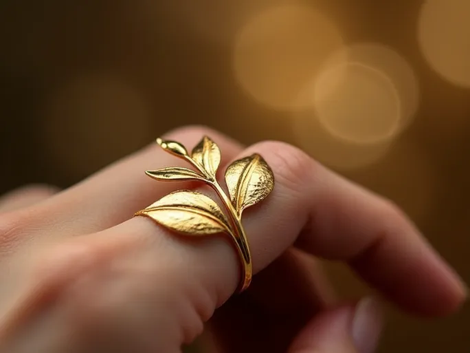 Fobes Gold Leaf Ring Blends Ancient Greek and Modern Styles