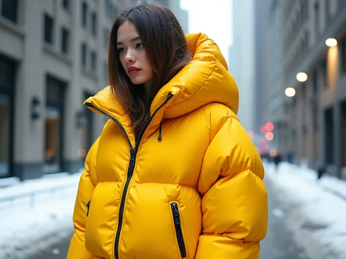Offwhites Yellow Puffer Defies Winter Trends