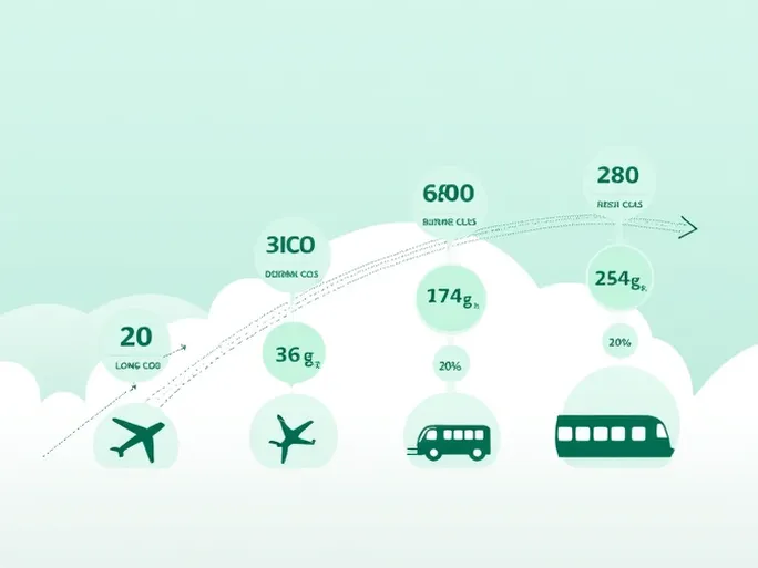 First-Class Flights Emit 800g CO₂/km, Rail Travel Far Cleaner: UK Report