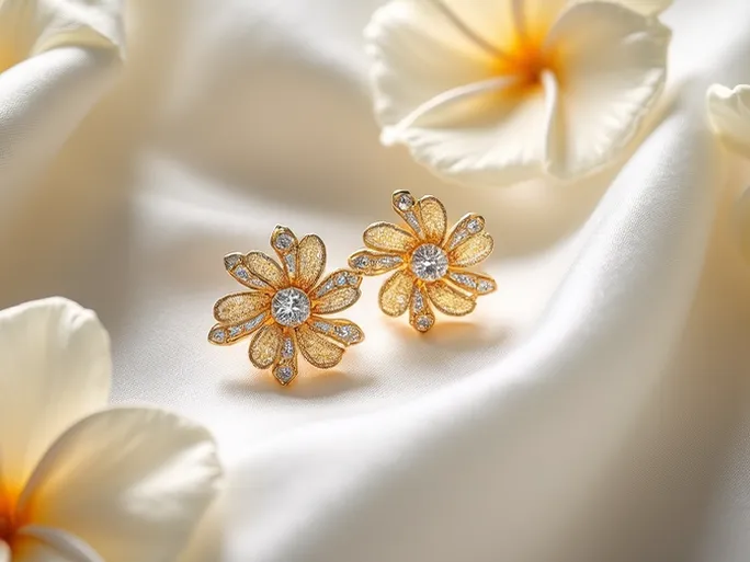 Xiangkous 18K Gold Diamond Earrings Showcase Distinct Craftsmanship