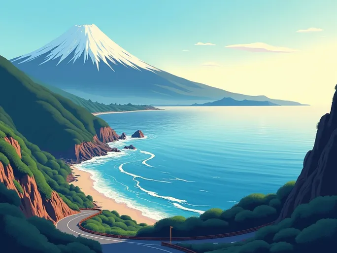Edoera Artist Hiroshige Captures Mount Fujis Timeless Beauty