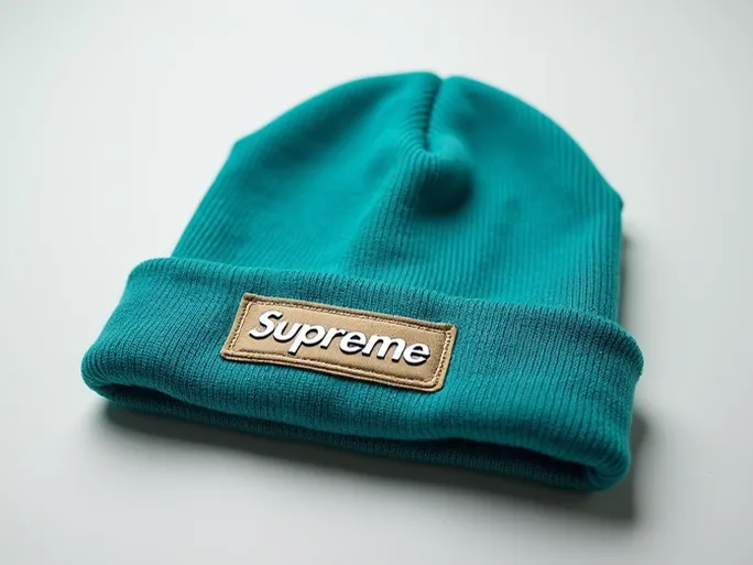 Supremes Teal Gonz Beanie Elevates Streetwear Style