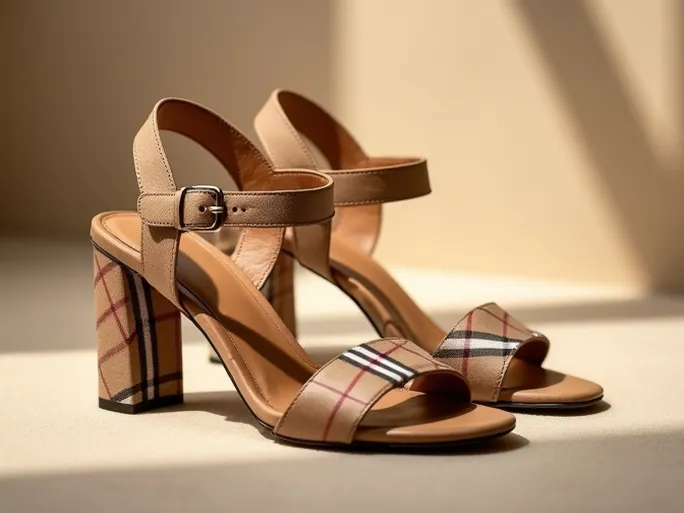 Burberry Revives Classic Check Pattern in New Heeled Sandals
