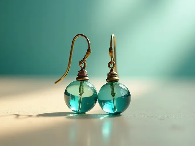 Jolis Bluegreen Bead Earrings Embrace Vintage Style