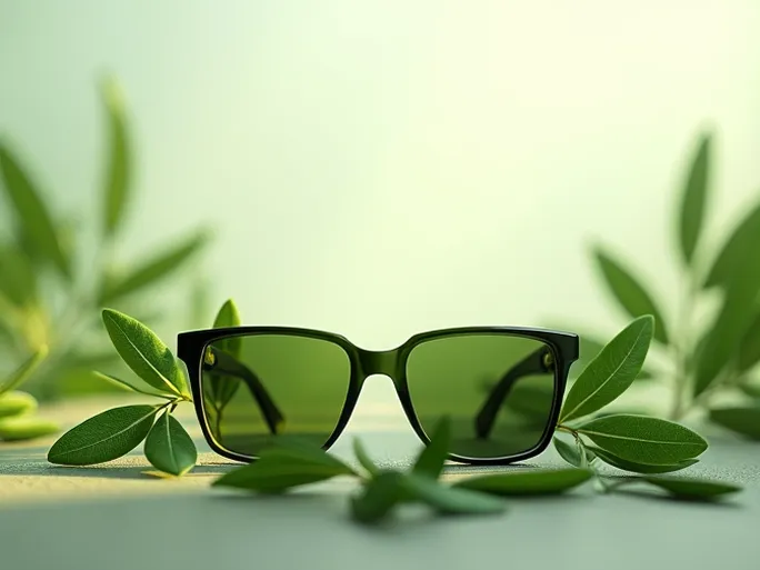 Ecofriendly Olive Green Sunglasses Crafted From Recycled Materials