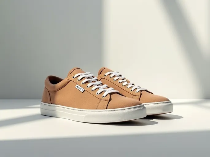 Kappa Tan Lowtop Sneakers Merge Canvas with Vulcanized Sole