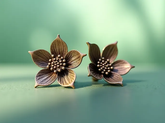 Artist Michael Michaud Crafts Bronze Hydrangea Earrings
