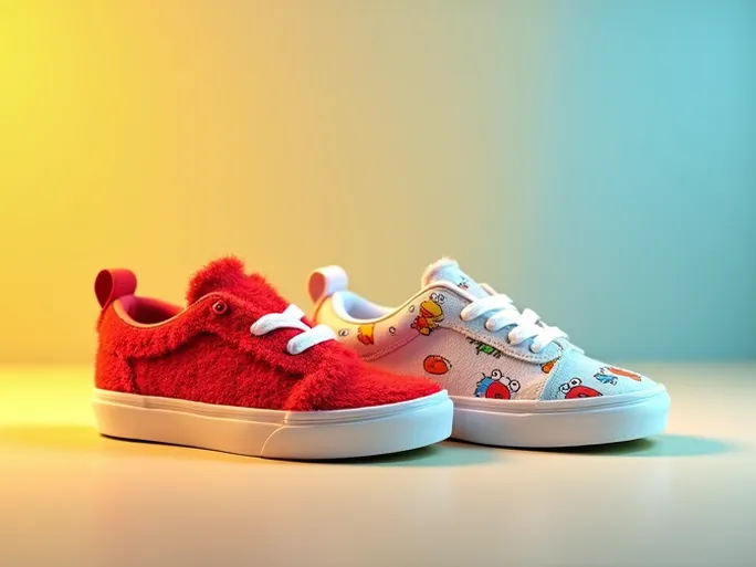 Vans Sesame Street Launch Elmothemed Kids Sneakers