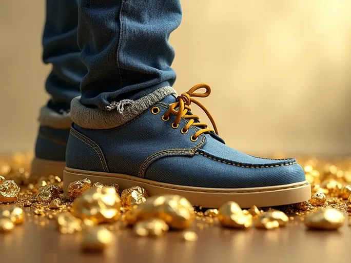 Lining Launches Rugged Yet Refined gold Rush Denim Sneakers