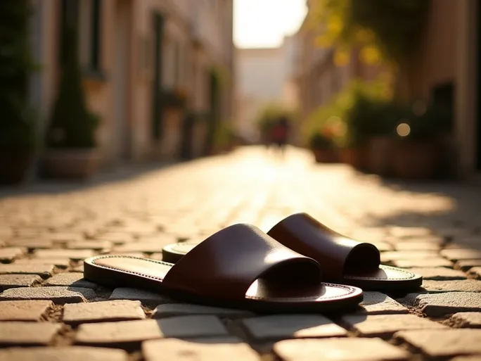 Brown Leather Sandals Embody Understated Luxury Trend