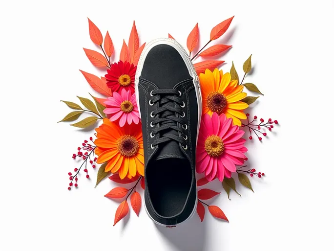 Kenzo Launches Black Floral Sneakers Emphasizing Individuality