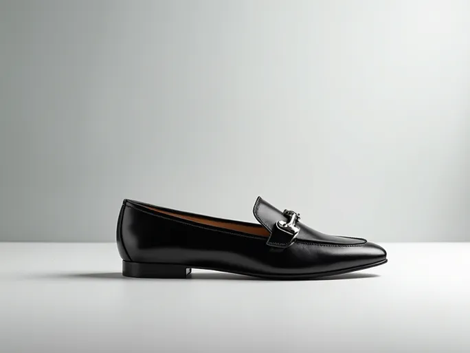 Emporio Armani Launches Chic Black Leather Ballerinas