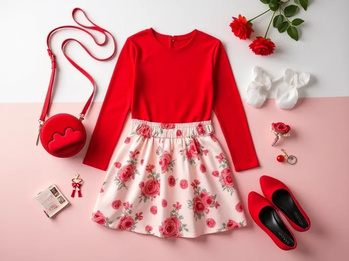 Red and Pink Merge in Bold Fashion Trend