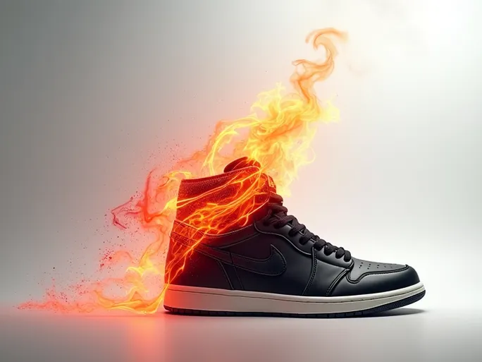 Air Jordan 1 black Toe Wild Crane Flame Debuts As Bold Sneaker Art