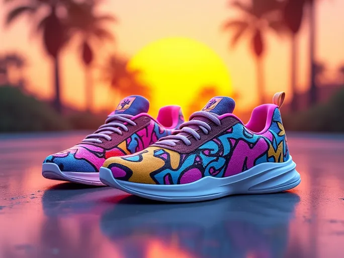 Lining Launches Limitededition california Sunset Sneakers