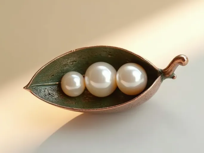 Michael Michauds Pea Pod Brooch Celebrates Nature in Timeless Art