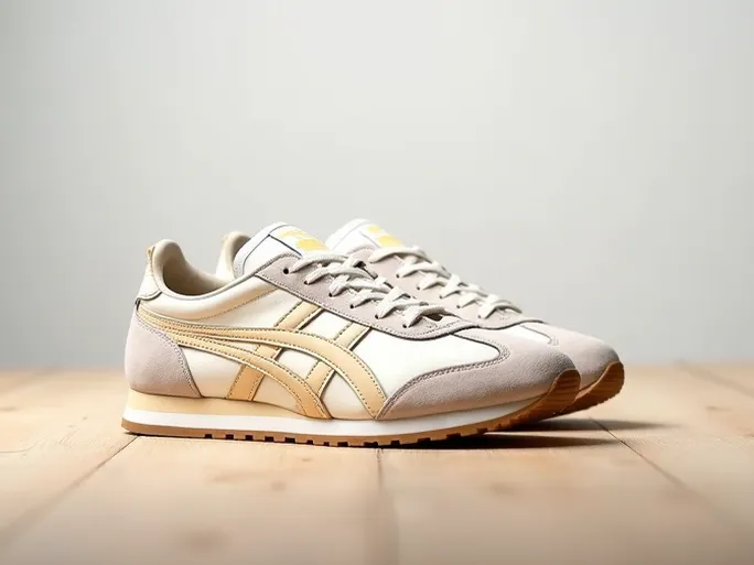 Onitsuka Tiger Relaunches Retro cream Birch Sneakers