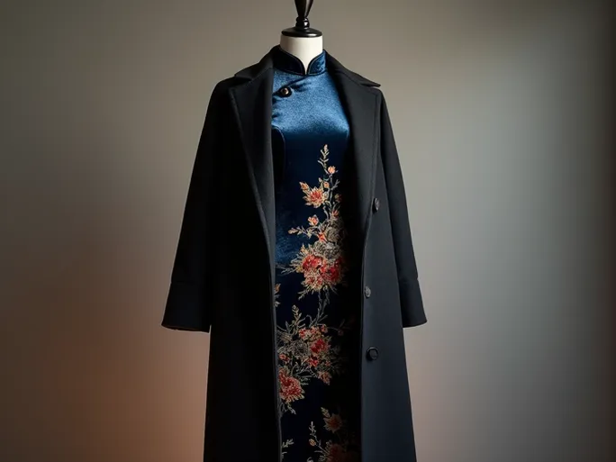 Cheongsam and Coat Trends Highlight Winter Elegance