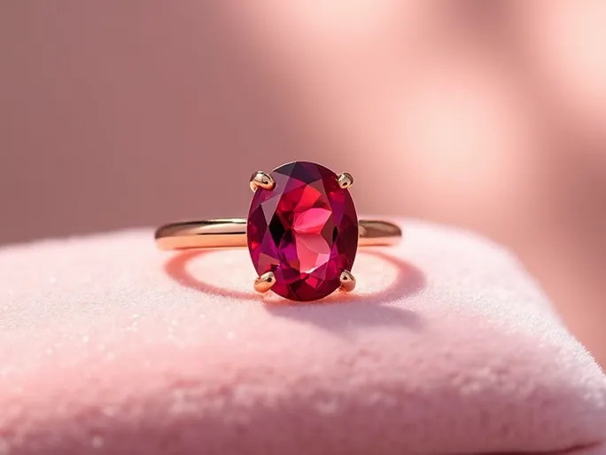 Zocai Launches 18K Rose Gold Ring with Red Tourmaline