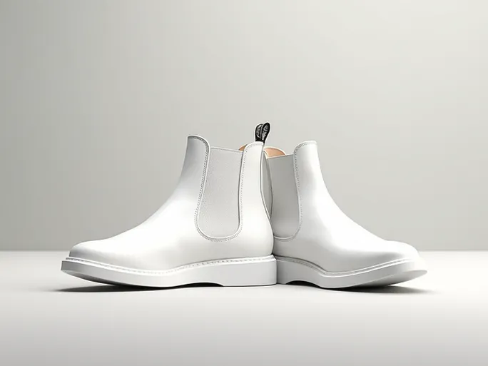 LOEWE Debuts Elegant White Leather Chelsea Boots