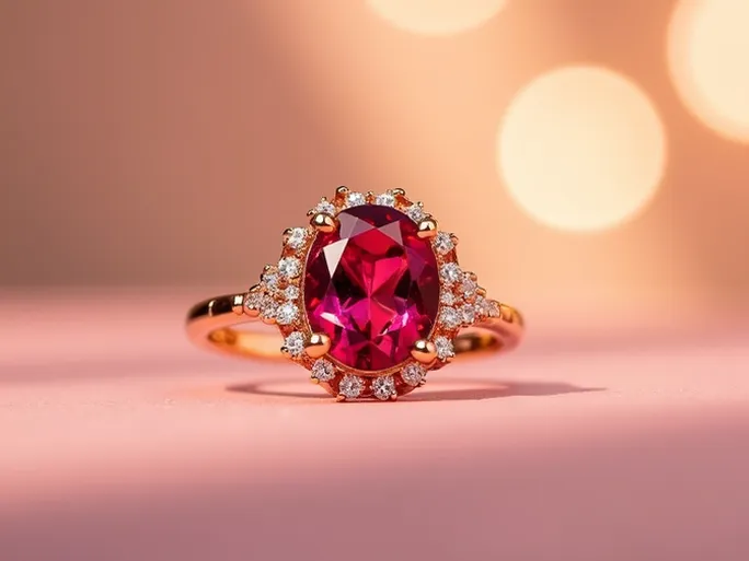 Zocai Launches Rose Gold Tourmaline and Diamond Ring