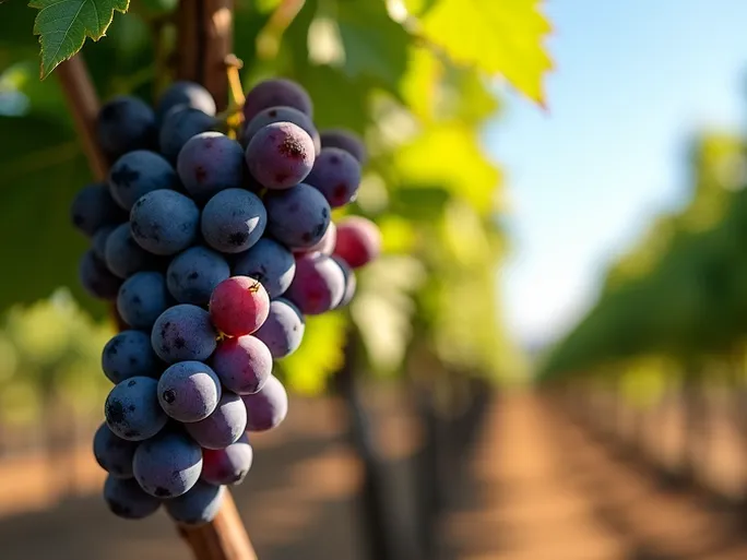 Gansu Vineyards Harvest Sweet Giant Peak Grapes